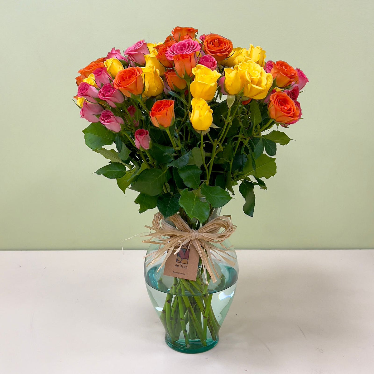 Florero de Mini Rosas. | Flores de ocoa